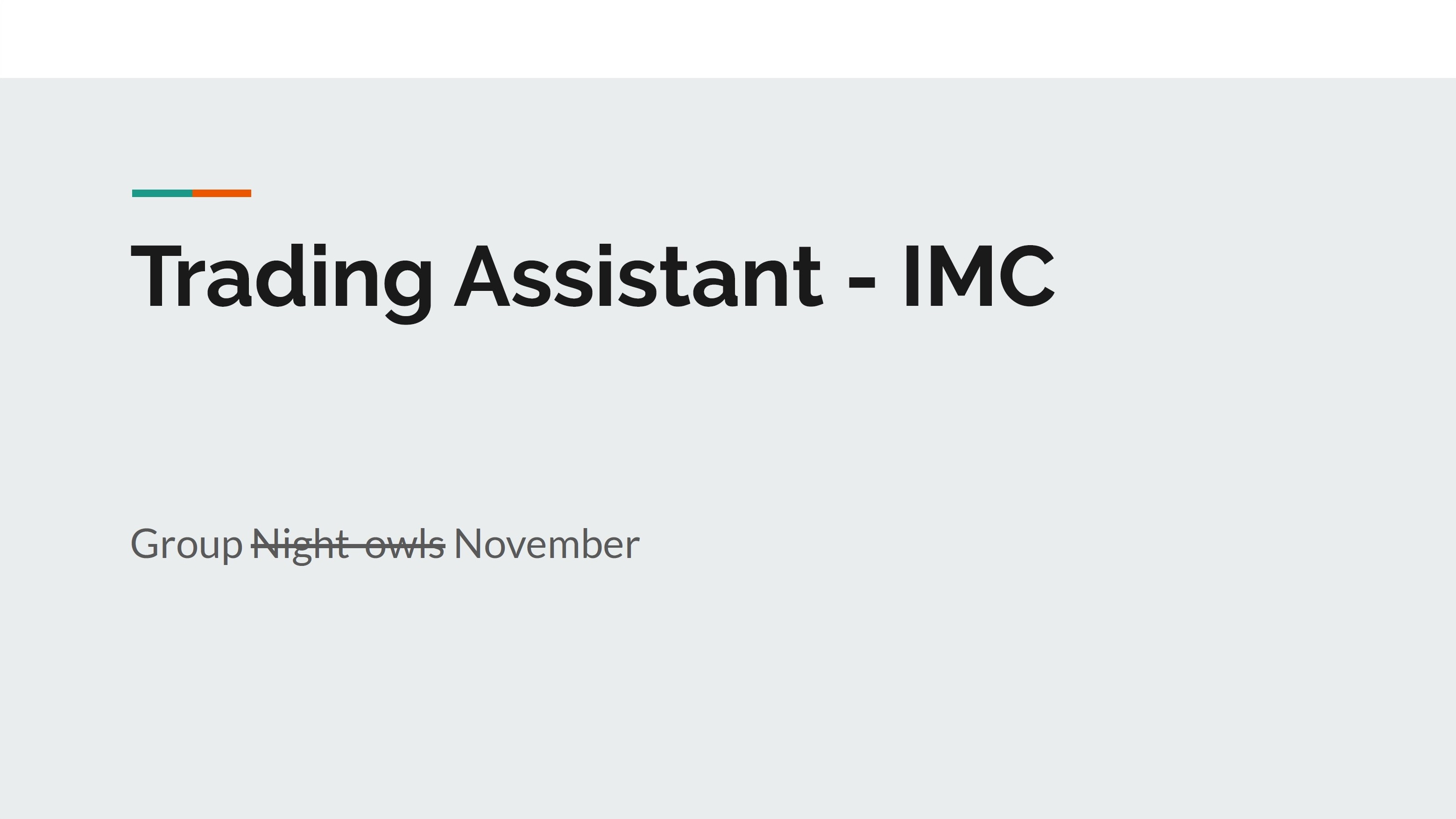 Trading Assistant | Xiangyu Zhao
